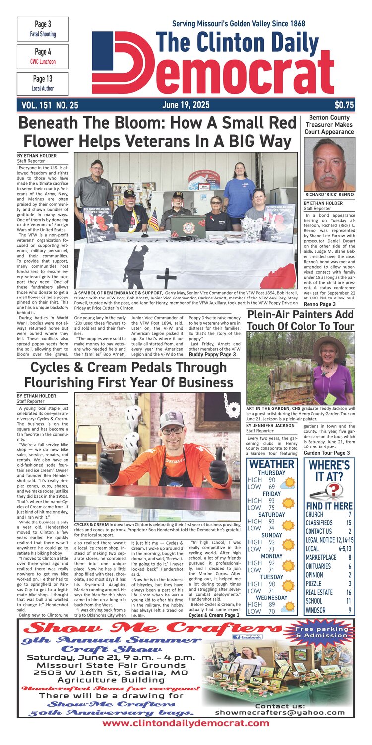 June 19, 2025 - Clinton Daily Democrat